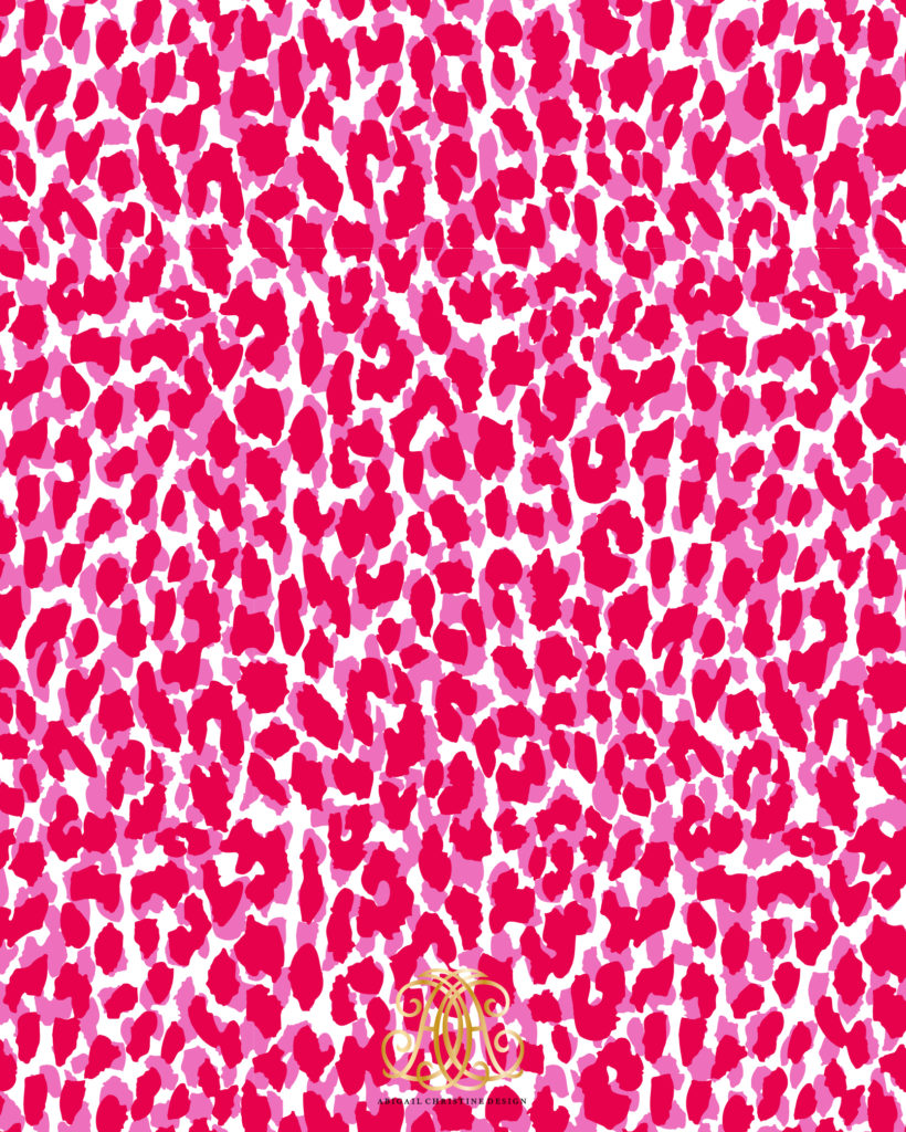 Spotted Leopard Red Gift Wrap - Abigail Christine Design