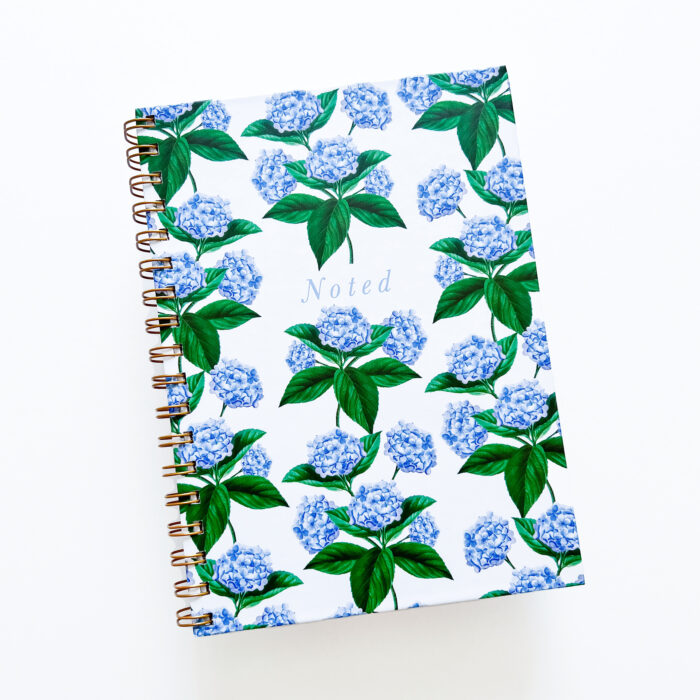 French Blue Hydrangea Notebook, Hydrangea Notebook