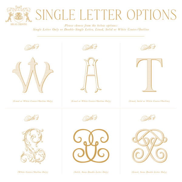 Single Letter & Crest Monogram - Abigail Christine Design
